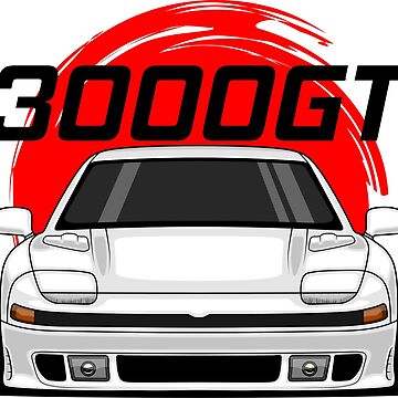 "Front White 3000GT 1990 1993" Poster for Sale by goldentuners | Redbubble