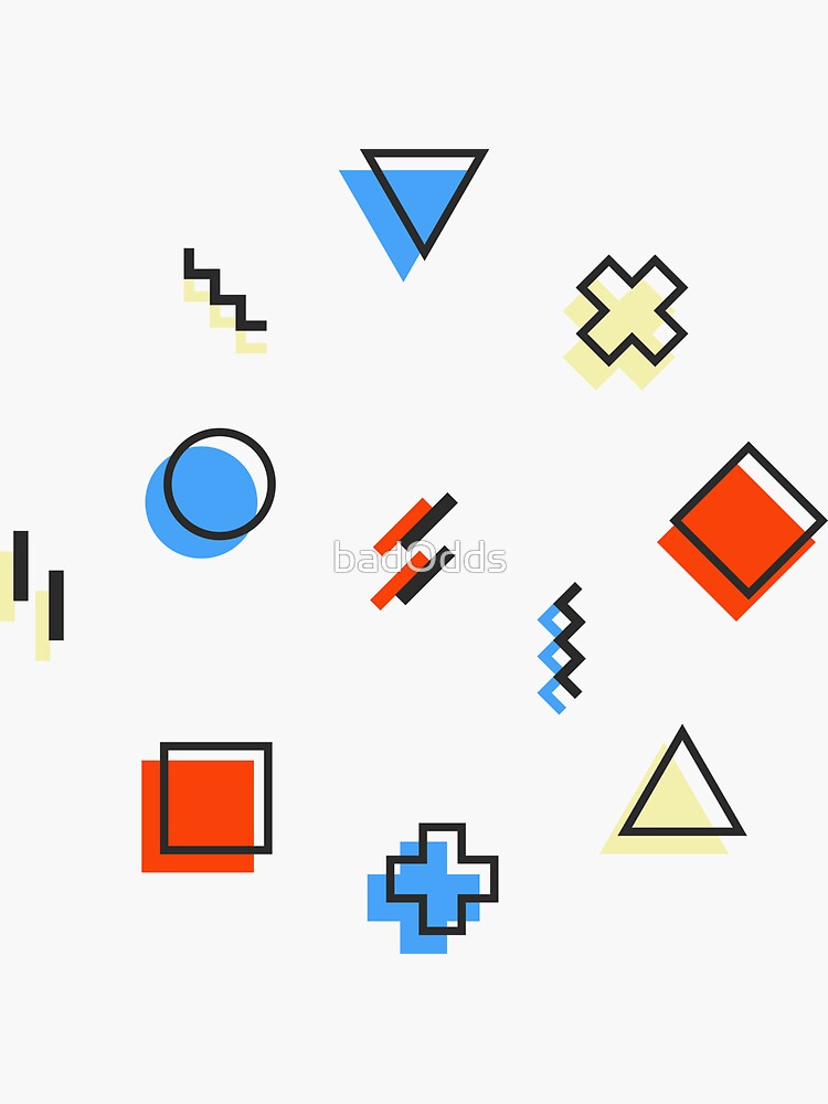 "Memphis Style" Sticker by badOdds | Redbubble