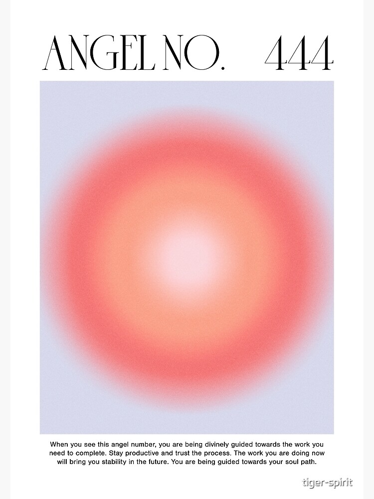 "Angel Number 444 Gradient Art" Art Print for Sale by tiger-spirit ...