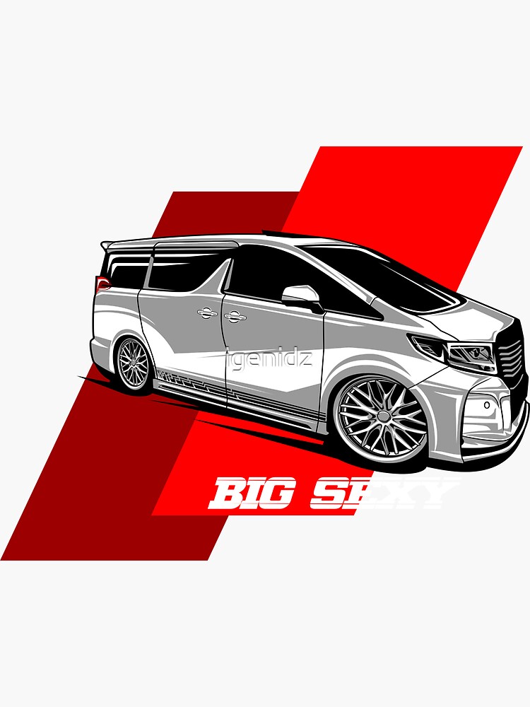 "Toyota Alphard" Sticker for Sale by igenidz | Redbubble