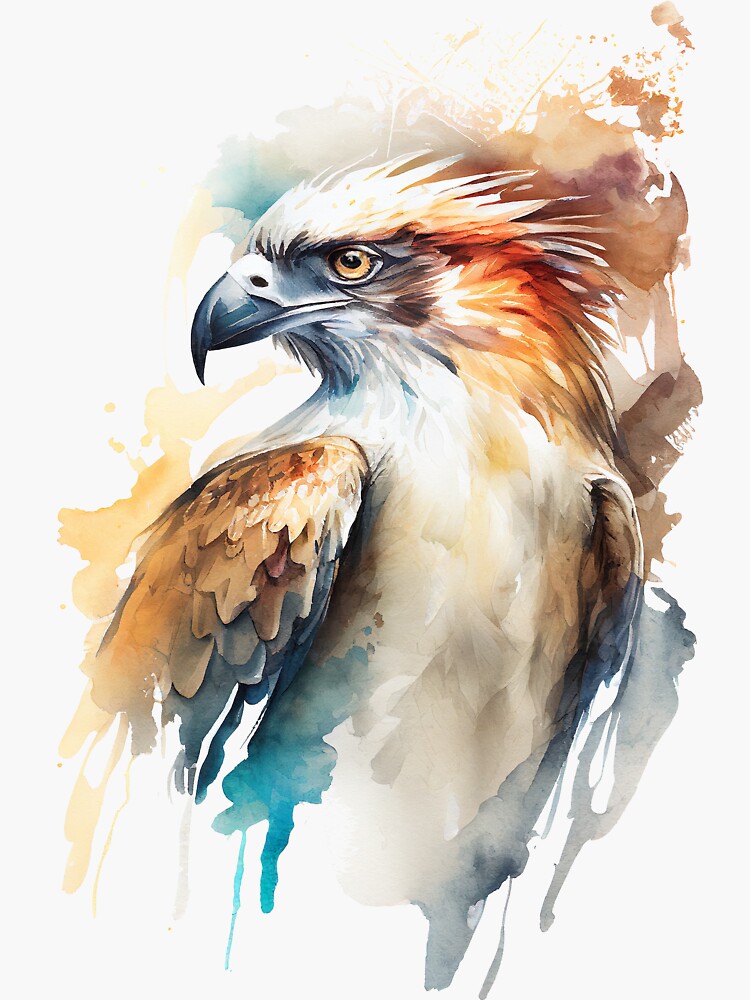 "Fierce and Majestic: The Philippine Eagle in Digital Art" Sticker for Sale by Design Ville ...