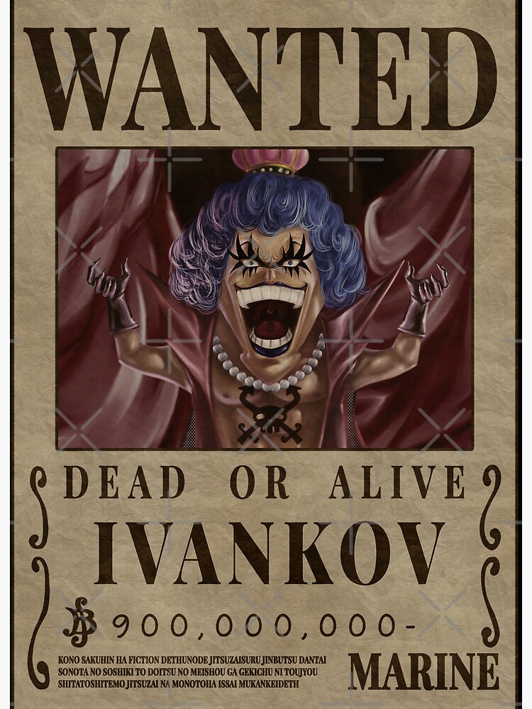"Iva One Piece Bounty Emporio Ivankov Wanted" Art Board Print for Sale ...