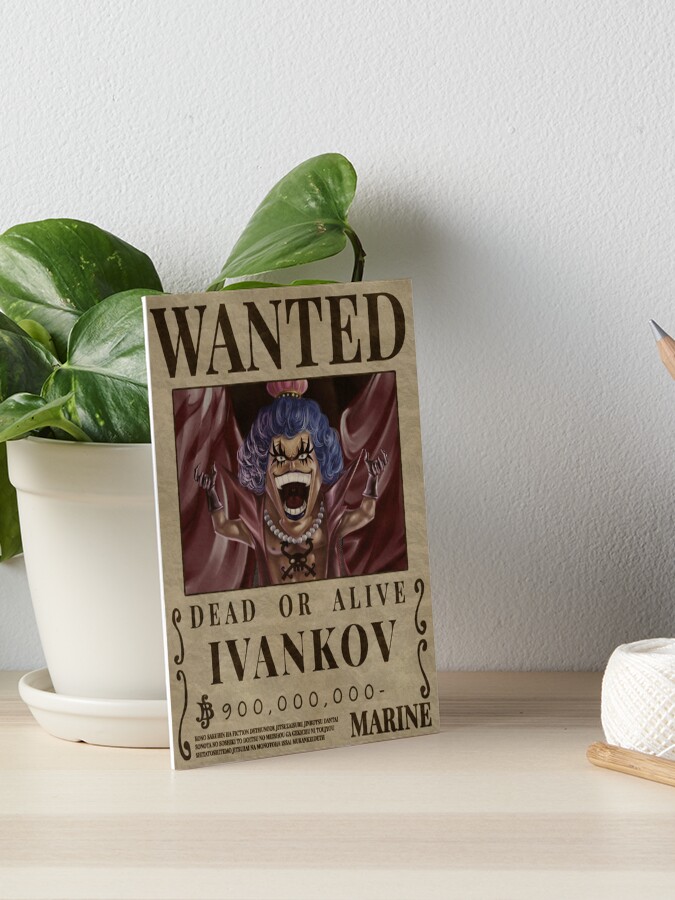 "Iva One Piece Bounty Emporio Ivankov Wanted" Art Board Print for Sale ...