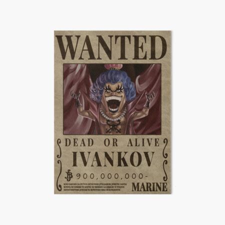"Iva One Piece Bounty Emporio Ivankov Wanted" Art Board Print for Sale ...