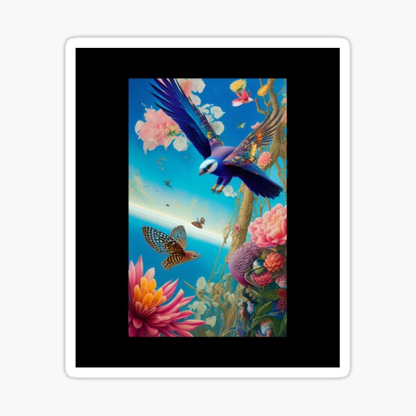 "Bird Empire with a Blue Eagle in a Fantasy World" Sticker for Sale by FantasyEmpire | Redbubble