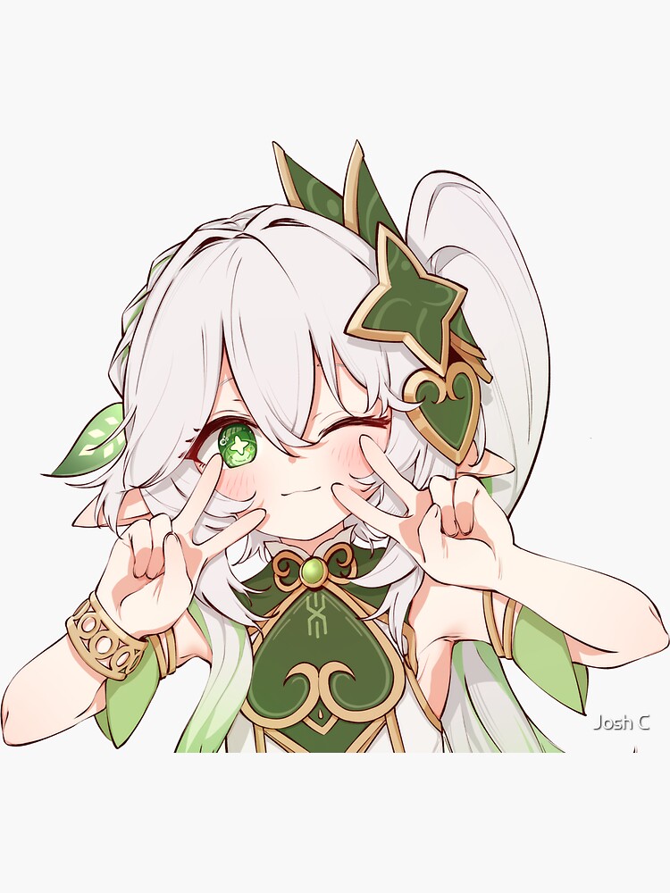 "Nahida Peace Signs Genshin Impact" Sticker for Sale by JoshGuerra ...