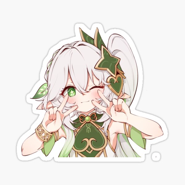 "Nahida Peace Signs Genshin Impact" Sticker for Sale by JoshGuerra ...