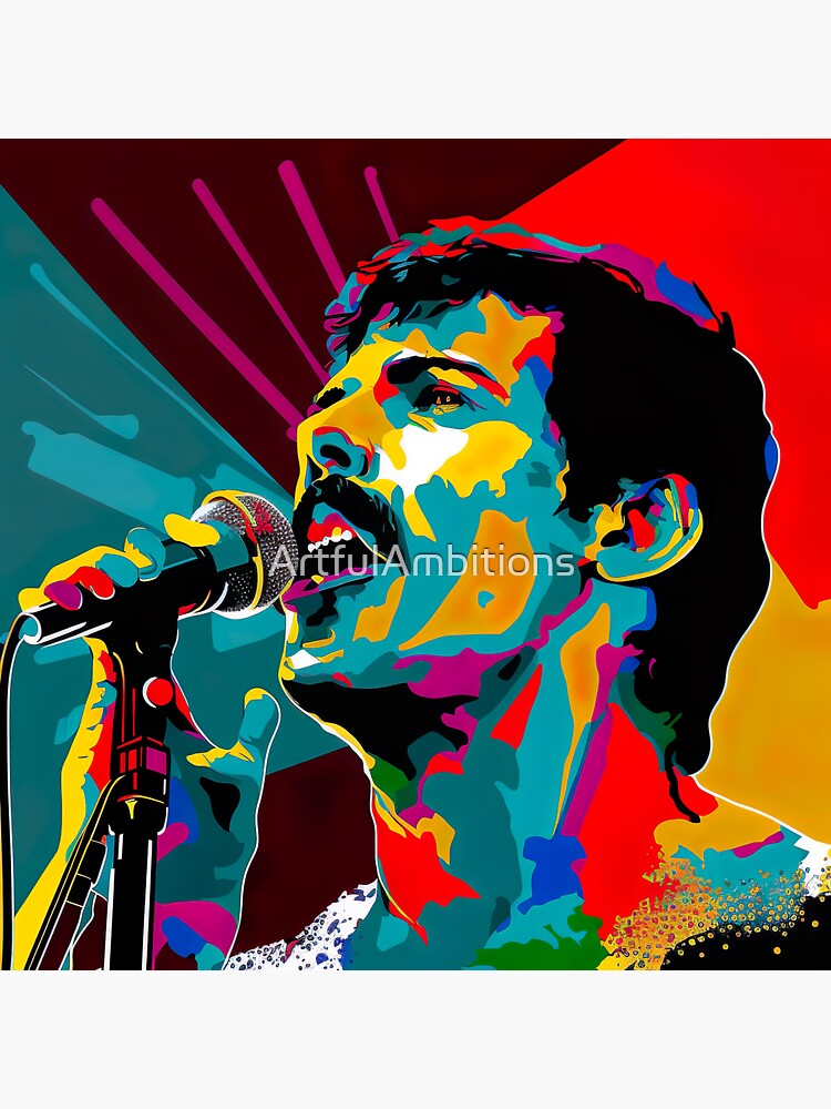"Pop Singer Rock Music Male Singer Colors" Sticker for Sale by ...