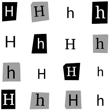 "Newspaper clippings letter H set" Sticker for Sale by Words-Artist ...