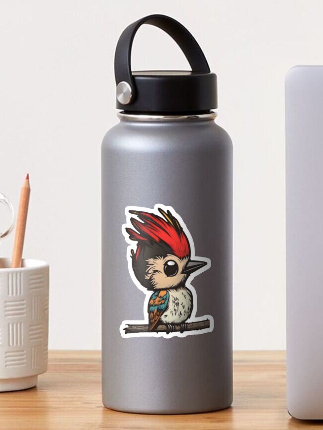 "Baby Woodpecker: Drumming Nestling" Sticker for Sale by ...