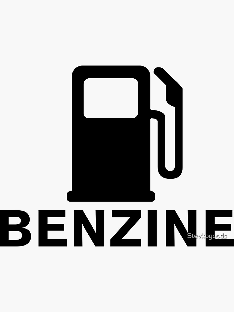 "BENZINE" Sticker for Sale by Stevkogoods | Redbubble