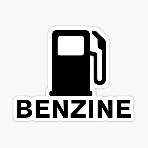 "BENZINE" Sticker for Sale by Stevkogoods | Redbubble