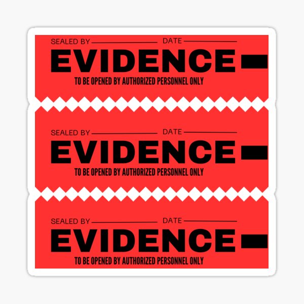 "Evidence Seal Pattern" Sticker for Sale by SceneOfTheCrime | Redbubble