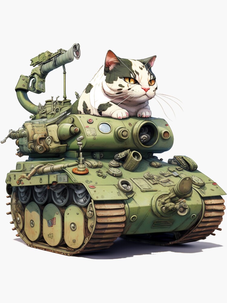 "Cat in Tank" Sticker for Sale by Sejenator | Redbubble