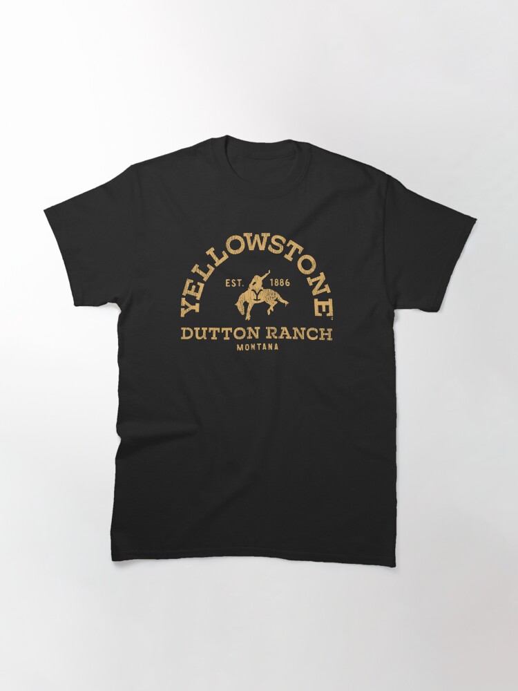 "Yellowstone Dutton Ranch Montana Est 1886 Vintage Cowboy Logo" Classic ...