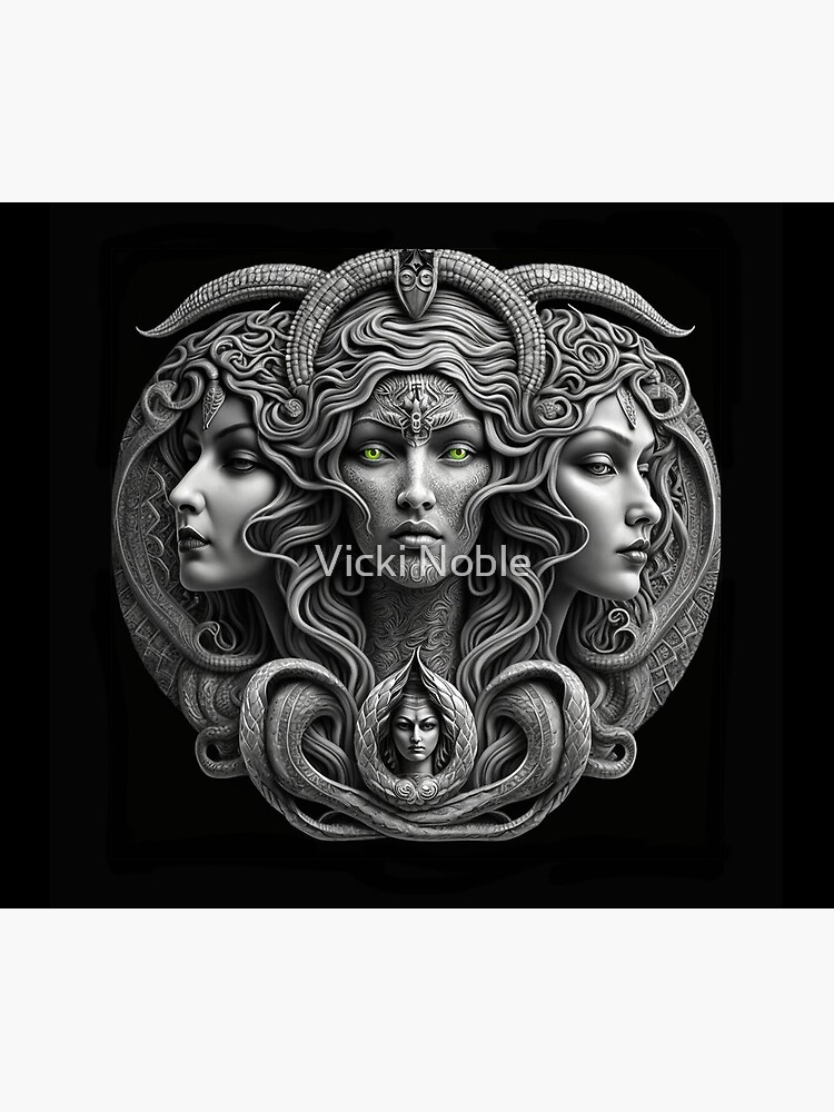 "Green Eyed Triple Goddess Mother Maiden Crone Hecate Snake Spider ...