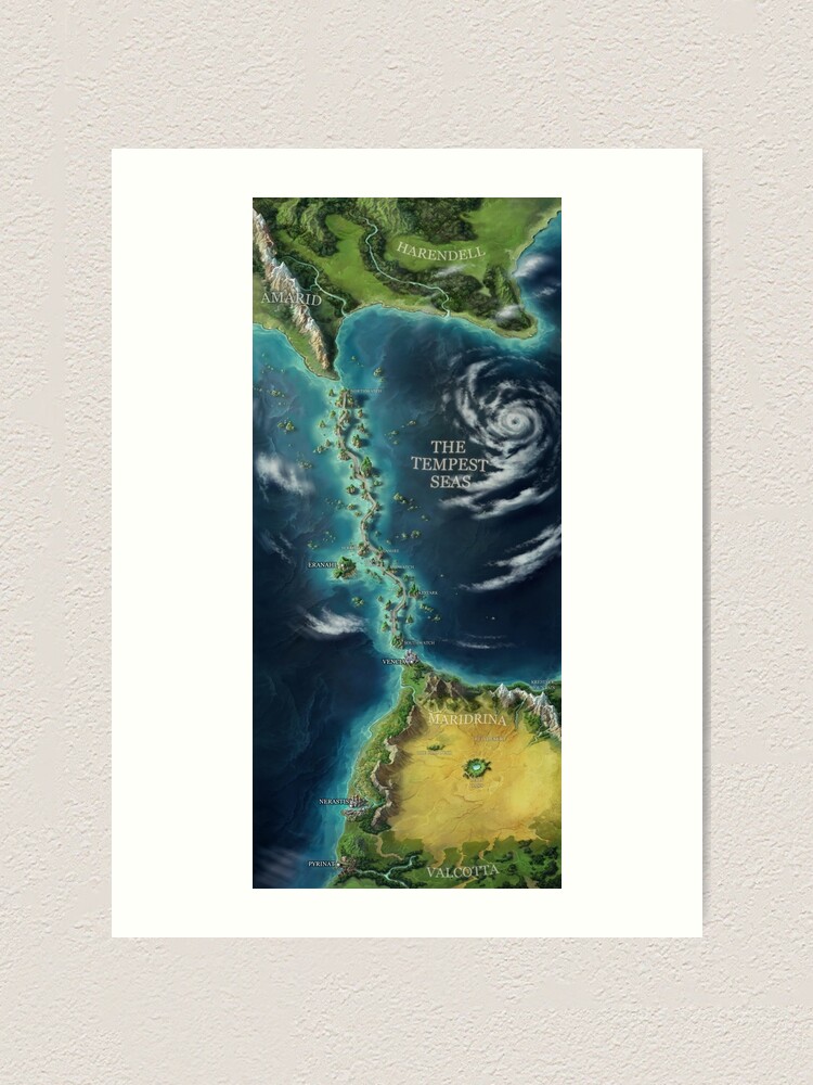 "The Bridge Kingdom Map" Art Print for Sale by danielleljensen | Redbubble