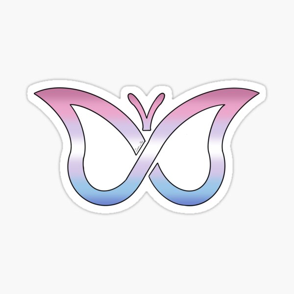 "ADHD and Bigender Pride Butterfly" Sticker for Sale by Zeons-Art | Redbubble