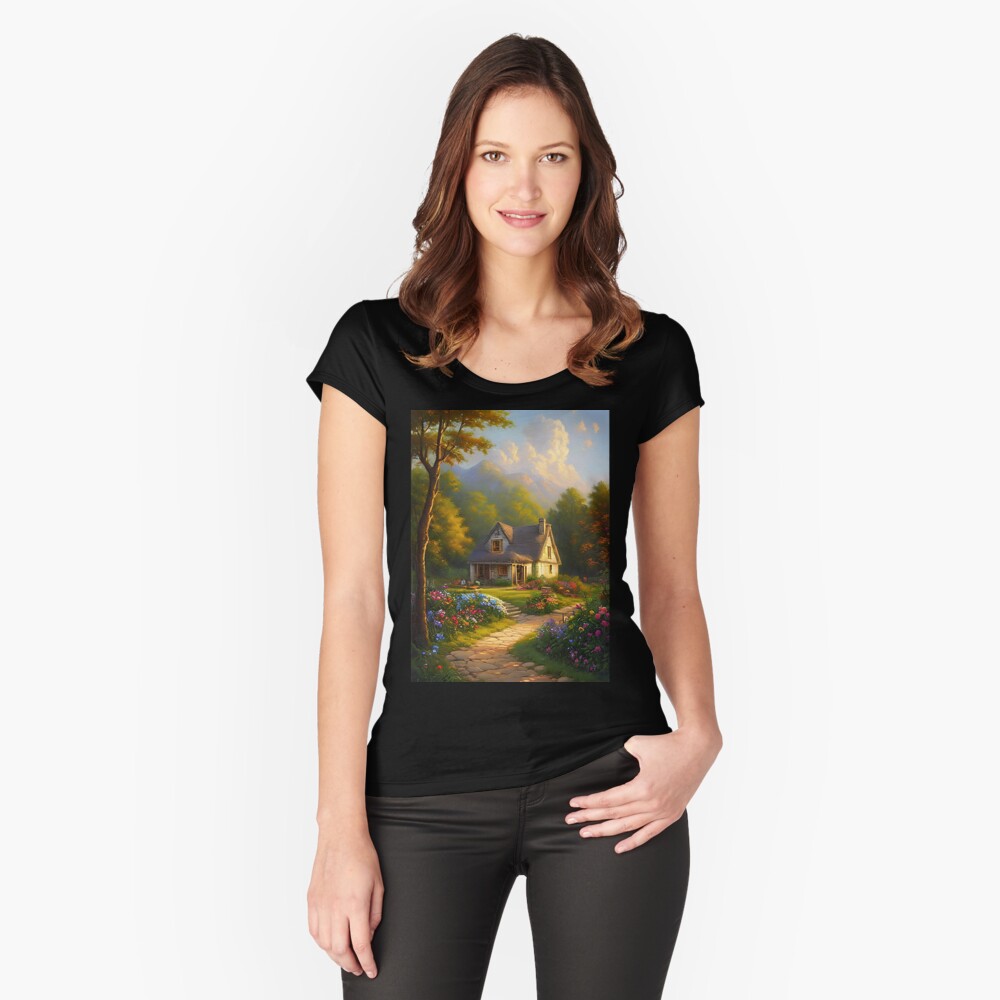 "Rural landscape of Fairytale cottage" Sticker for Sale by ChaosEdits ...