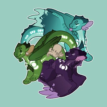 "Cowrie, Ripple, and Clearpool - WOF Wings of Fire" Sticker for Sale by ...