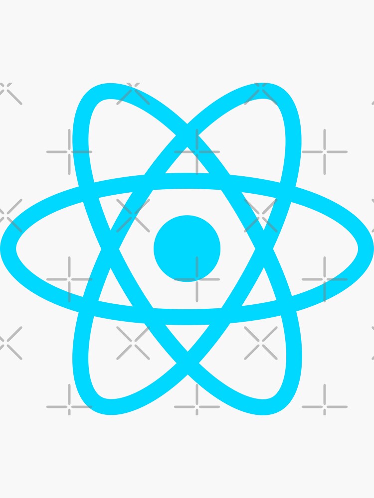 "React JS clean sticker for react developers" Sticker for Sale by ...