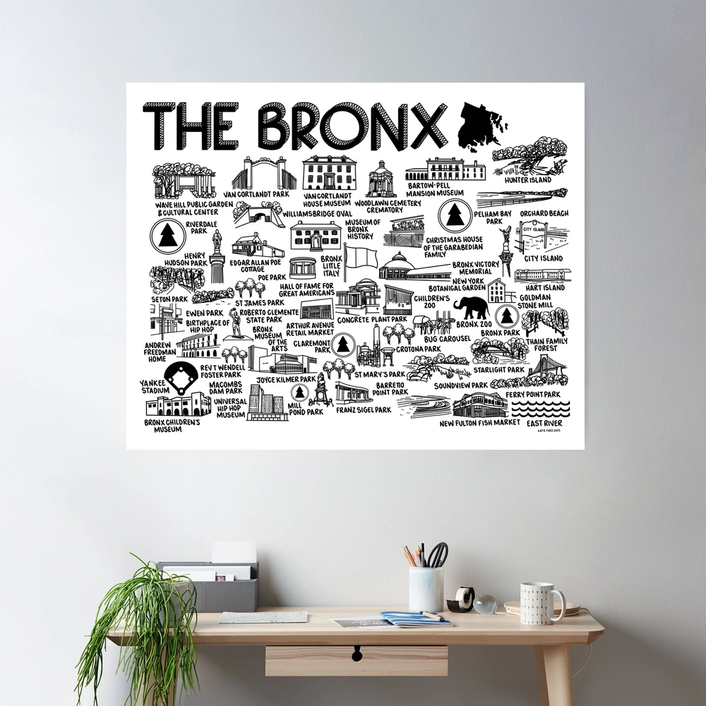 Map Of Bronx Zoo Print