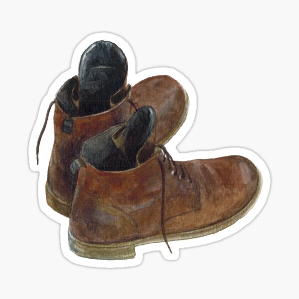 "Winter shoes. Watercolor painting." Sticker for Sale by Lunta | Redbubble