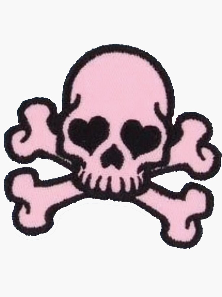 "pink skull" Sticker for Sale by spoiledbratz | Redbubble