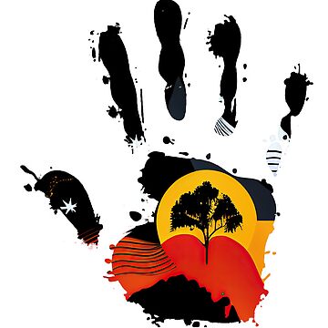 "Aboriginal Flag Hand" Sticker for Sale by FirasChakroun | Redbubble