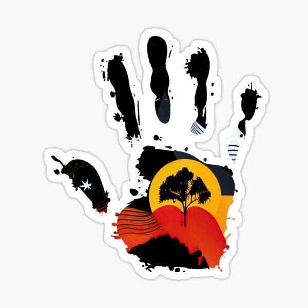 "Aboriginal Flag Hand" Sticker for Sale by FirasChakroun | Redbubble