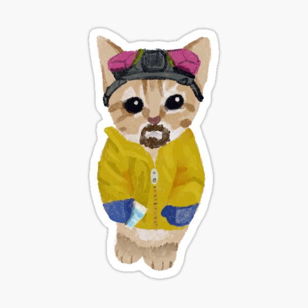 "Walter White Cat" Sticker for Sale by ilytbellaa | Redbubble