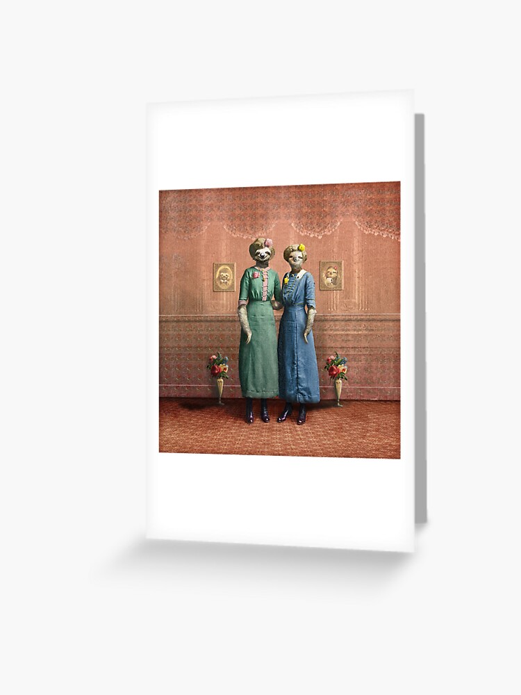 "The Sloth Sisters at Home" Greeting Card for Sale by PETER GROSS ...