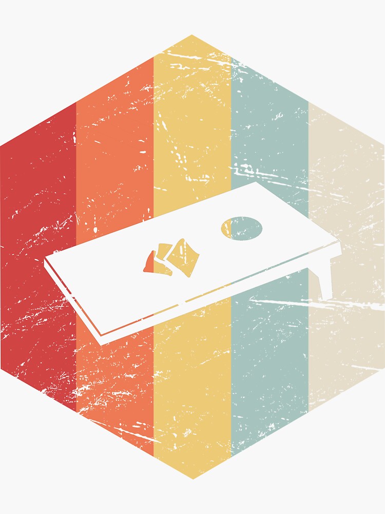 "Retro 70s Cornhole Icon" Sticker for Sale by ethandirks | Redbubble