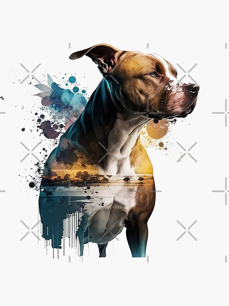 " Dog Amstaf ,funny cute decorative amstaf for dog lovers" Sticker for ...