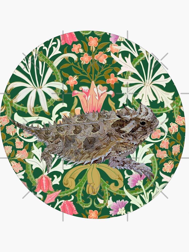 "A circular decorative floral design for people who love horned frogs ...