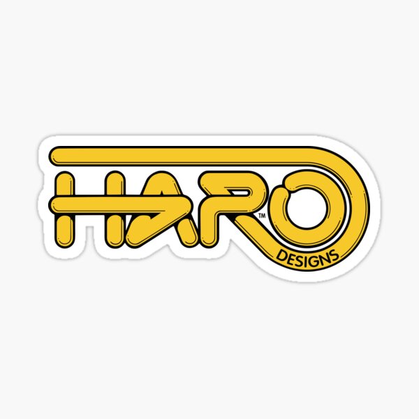 "Haro BMX Designs 1980 Yellow" Sticker for Sale by brocklarock | Redbubble