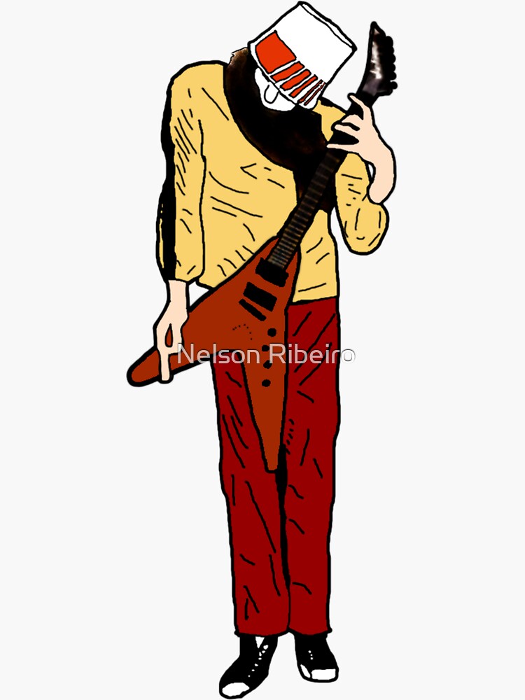 "Buckethead" Sticker for Sale by NELSONDORF | Redbubble