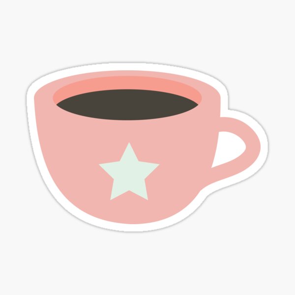 "Pink Coffee Mug" Sticker for Sale by egusdesign | Redbubble