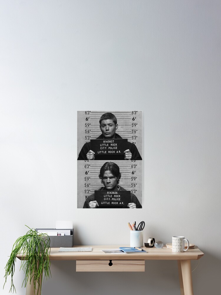 "Supernatural - Dean and Sam Mugshot " Poster for Sale by -sierraa ...
