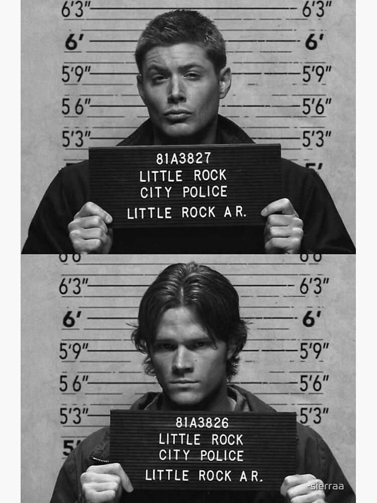 "Supernatural - Dean and Sam Mugshot " Poster for Sale by -sierraa ...