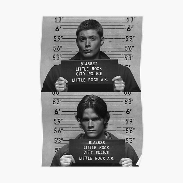 "Supernatural - Dean and Sam Mugshot " Poster for Sale by -sierraa ...