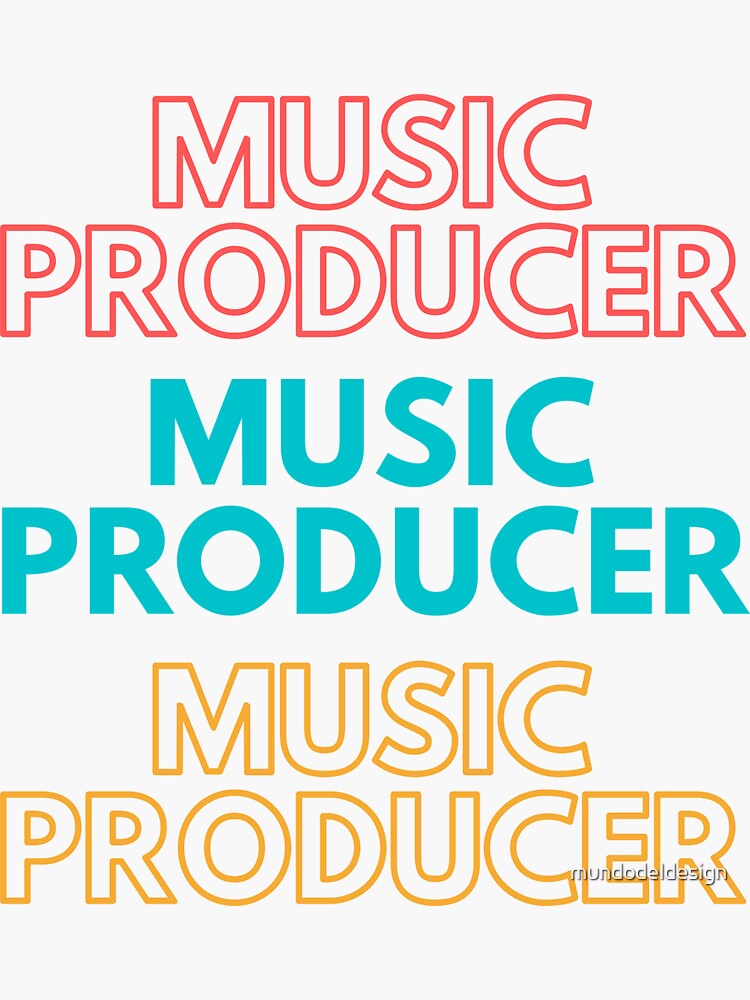 "Music Producer Music Producer Music Producer" Sticker for Sale by ...