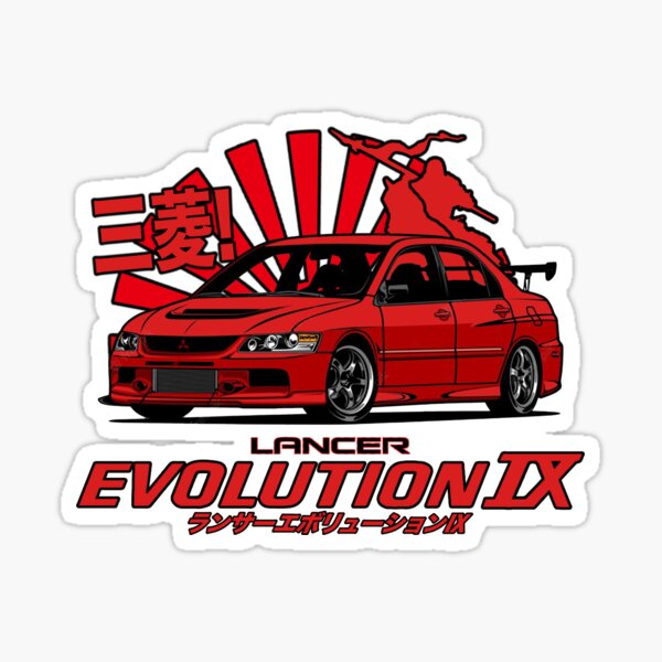 "Lancer Evolution IX" Sticker for Sale by JamesJaggs | Redbubble