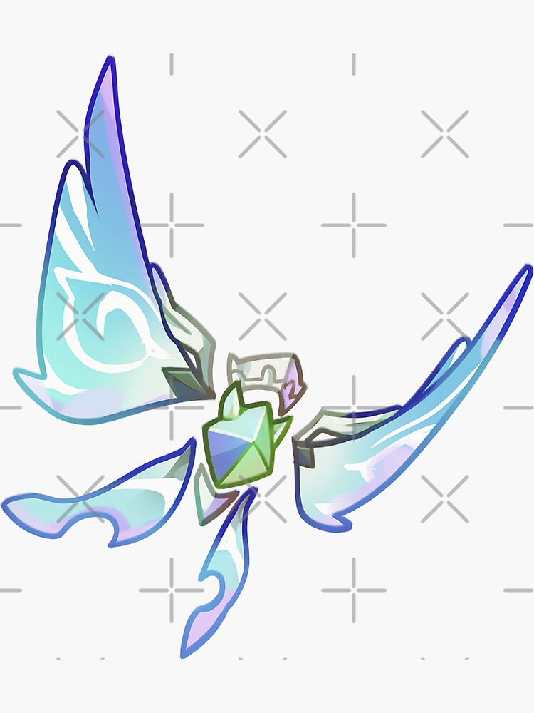 "Crystal Anemo Butterfly Genshin Impact" Sticker for Sale by Yan ...