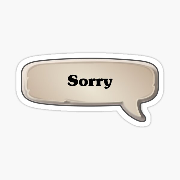 "Sorry Emote" Sticker for Sale by Coooner | Redbubble