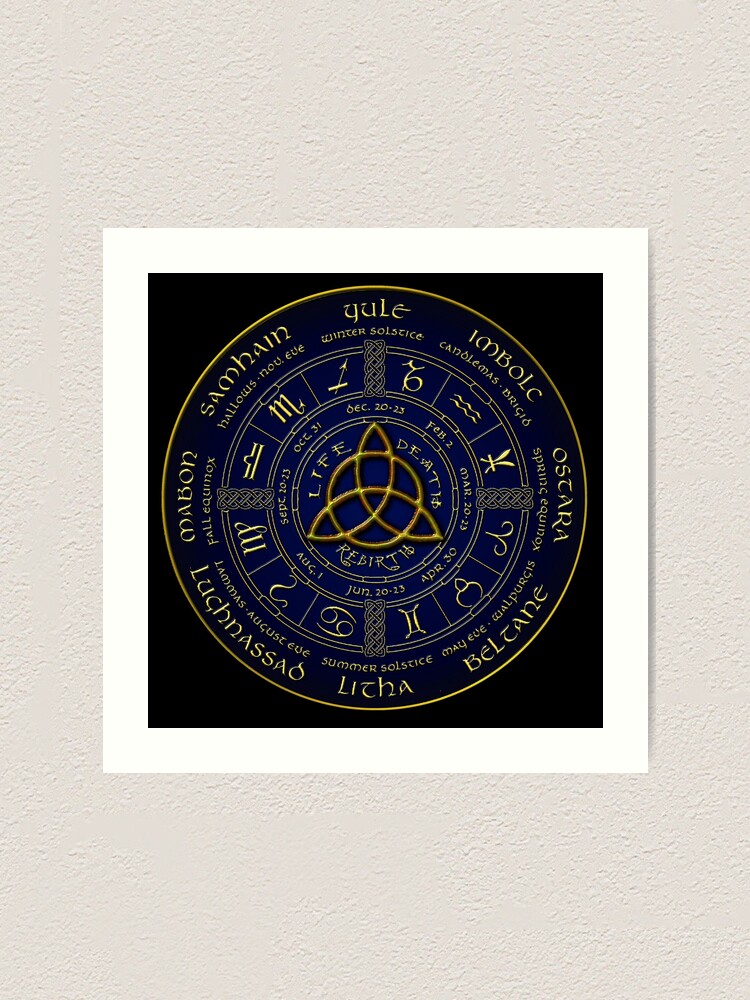"Pagan wheel of the year" Art Print for Sale by beauravn | Redbubble