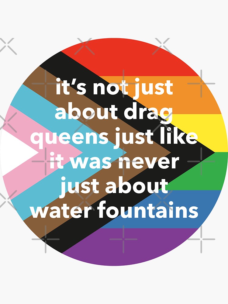 "It’s Not Just About Drag Queens Circle" Sticker for Sale by Aaron ...