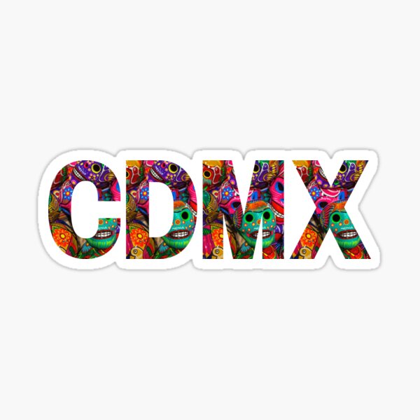 "CDMX Ciudad de Mexico Sugar Skull" Sticker for Sale by alittlefabulous ...