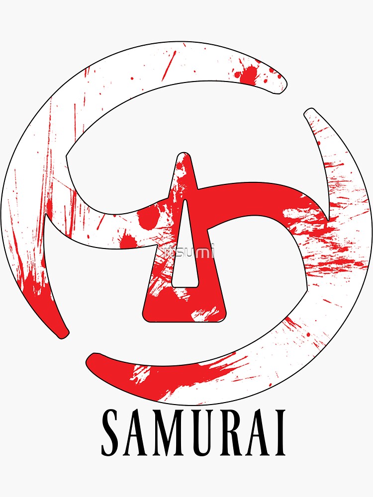 Pegatina «FFXIV Samurai Job Class Icon Salpicadura de sangre» de itsumi ...
