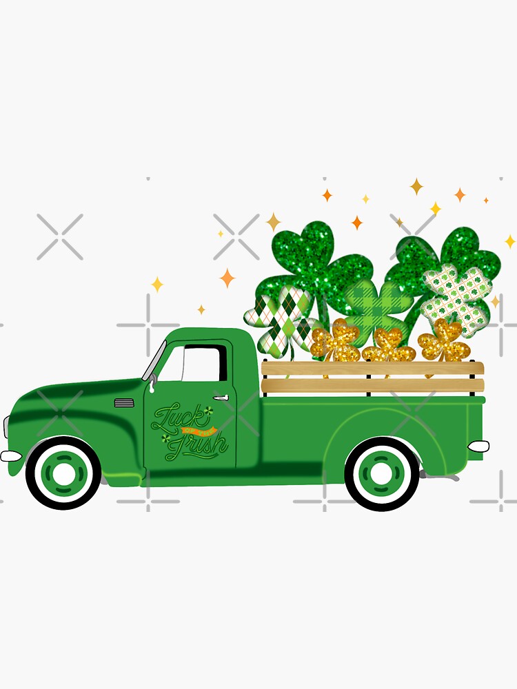 "St. Patrick’s Day Luck of the Irish pickup truck" Sticker for Sale by ...